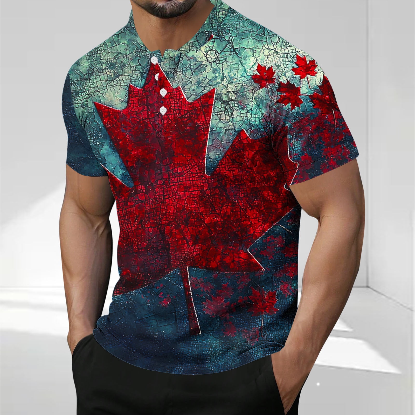 Aueoeo Men's Casual T Shirts Short Sleeve Crew Neck Printed Business ...