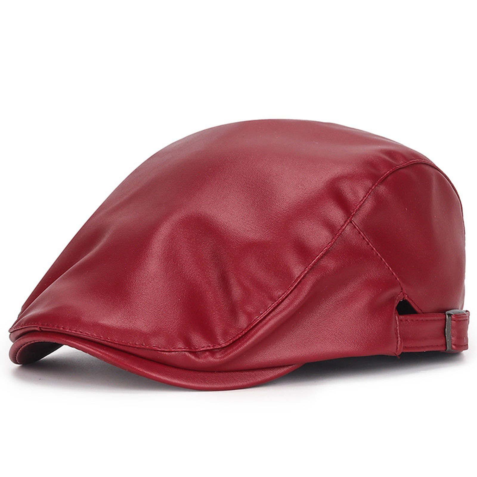 Aueoeo Men's Classic Faux Leather Hat Driving Ivy Hat Fishing Golf ...