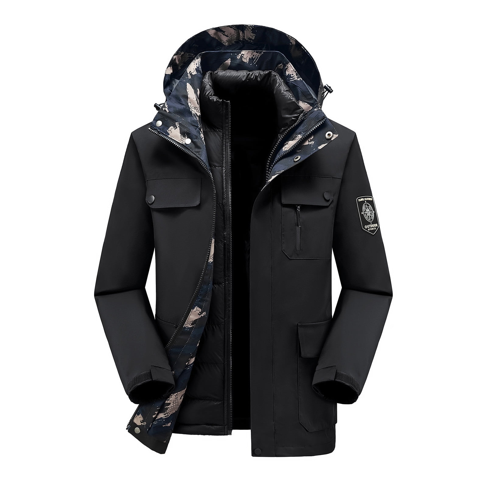 Aueoeo Men's Coat, Mens Coats and Jackets Men Casual Solid Fashion ...