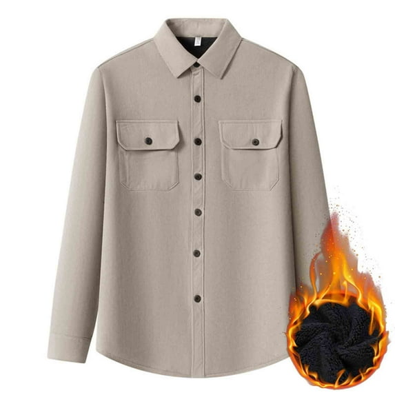 Aueoeo Men's Corduroy Jackets Fashion Button Up Shirts Casual Long ...