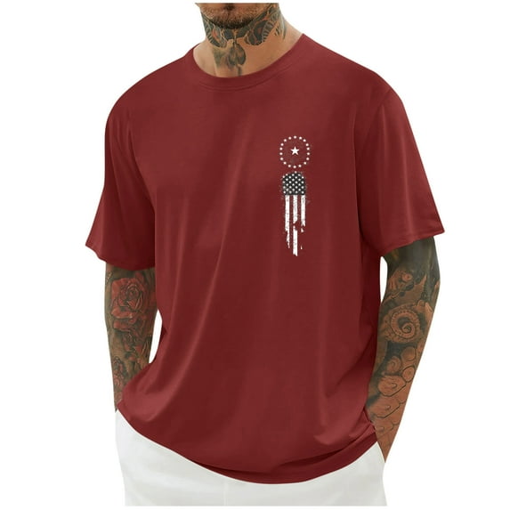 Aueoeo Men's Graphic T Shirts Drop Shoulder Short Sleeve Streetwear ...