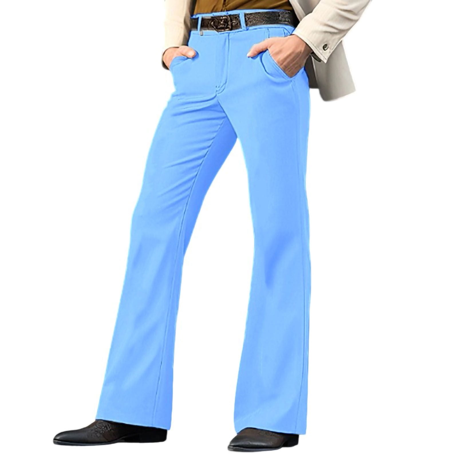 Aueoeo Men's Pants Mens Cargo Pants Men's Fashion Casual Flared ...