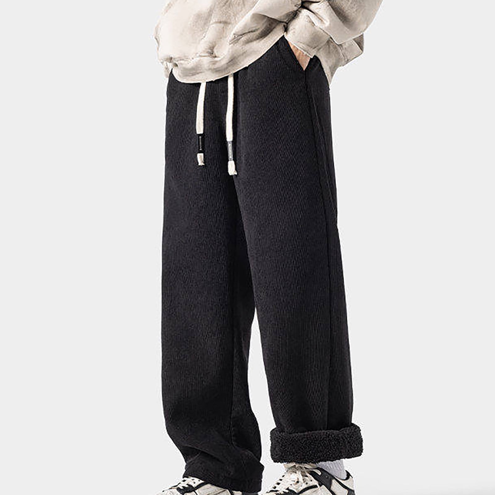 Aueoeo Men's Pants Pants For Men Casual Fashion Thickened Warmth Sport ...