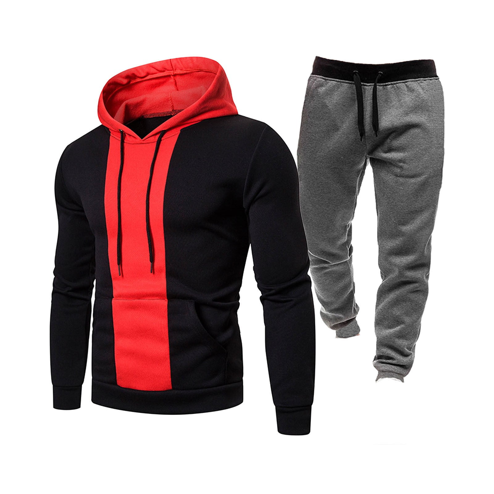 Aueoeo Men's Tracksuit Sweatsuits Two Piece Set Hooded Sweatshirt ...