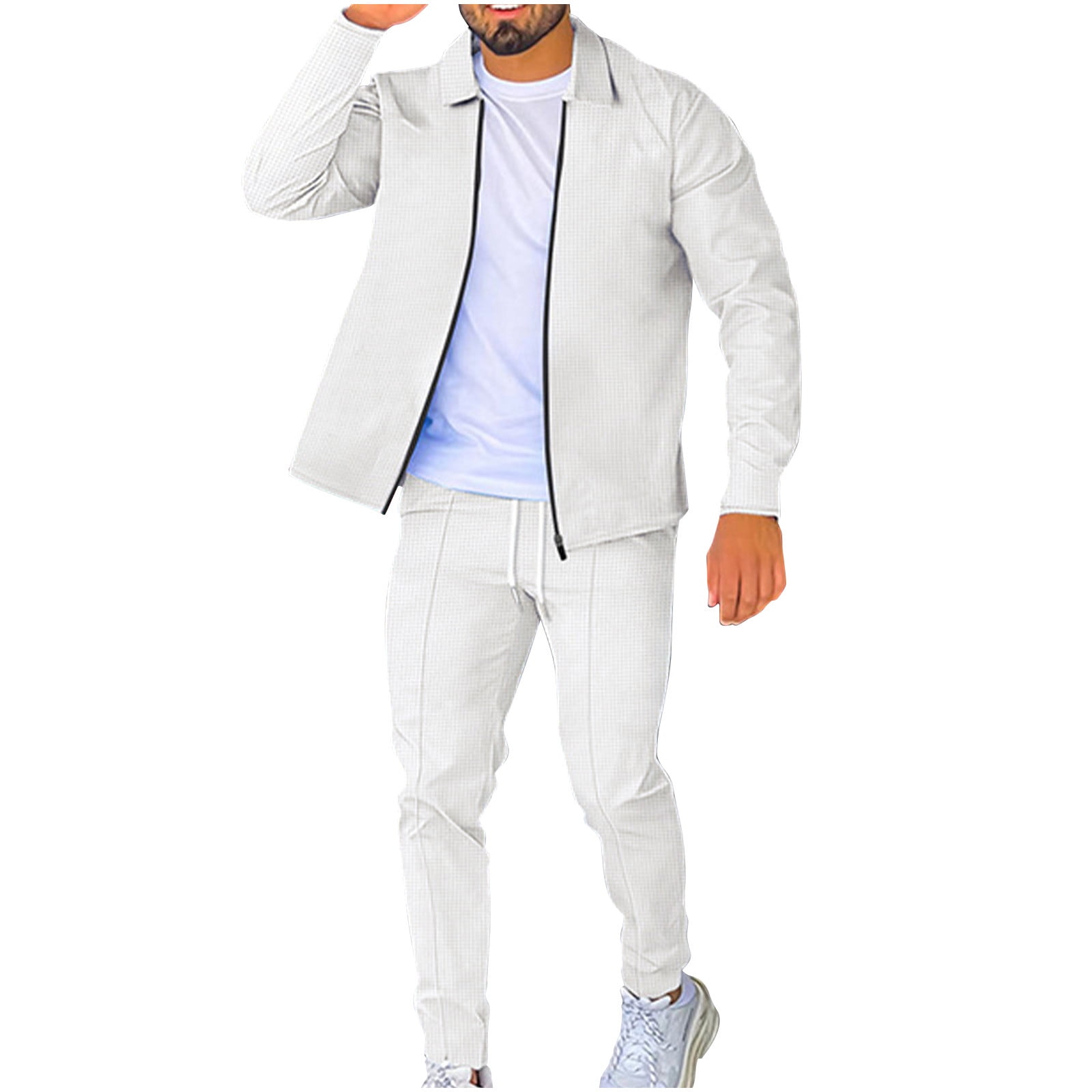 Aueoeo Men's Tracksuits Sweatsuits for Men 2 Piece Casual Athletic Full ...