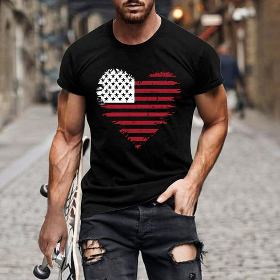 Aueoeo Men's United States Graphic Printed T Shirts Fashion Trendy ...