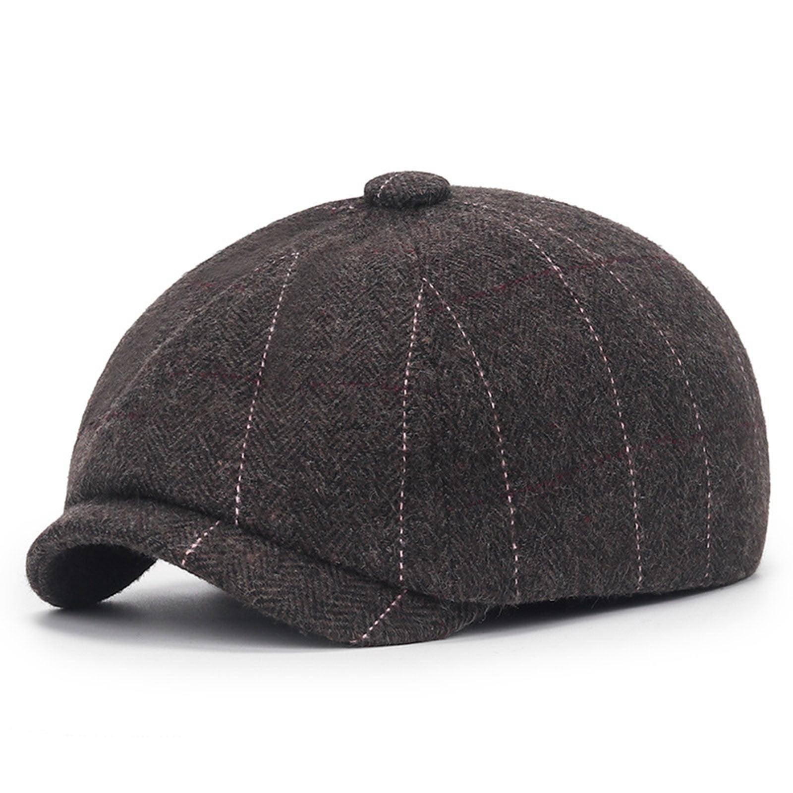 Aueoeo Men's Wool Octagon Cap Fashion Dome Ancients Outdoor Casual ...
