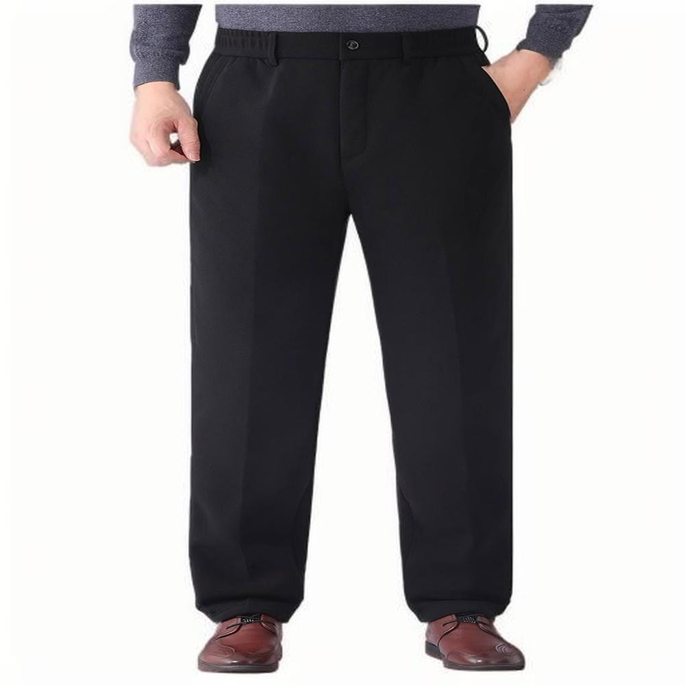 Aueoeo Men's Work Pants Solid Color Big & Tall Trousers Casual Stretch ...