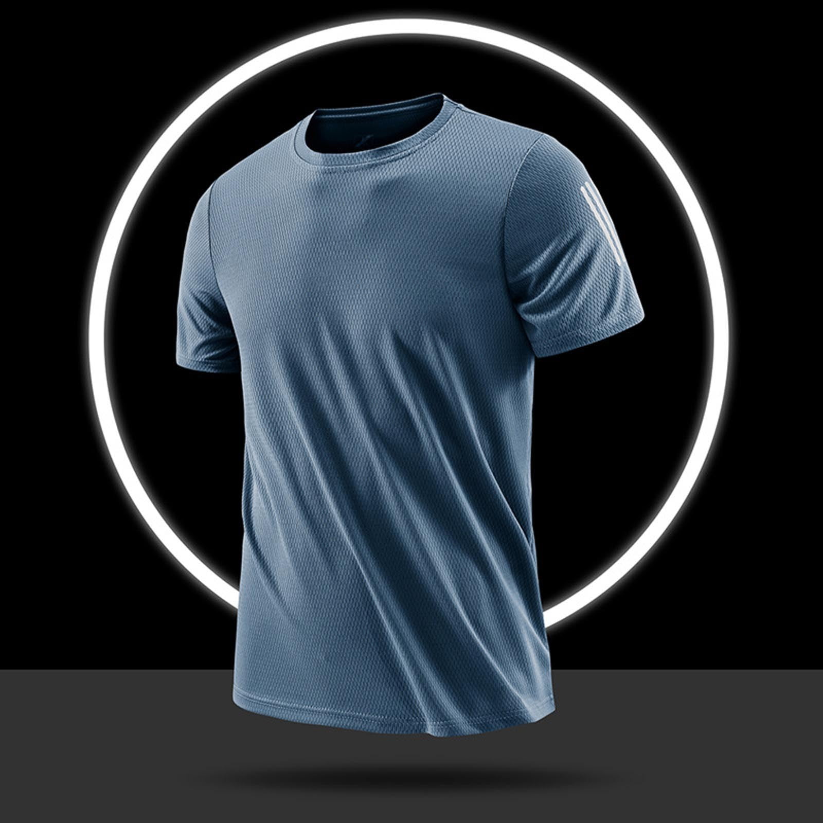 Aueoeo Mens Gym Workout Tshirt Loose Fitted Muscle Shirts Outdoors ...