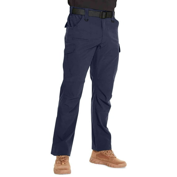 Aueoeo Mens Pants Mens Cargo Pants Man Solid-Color Casual Multi-Pocket ...