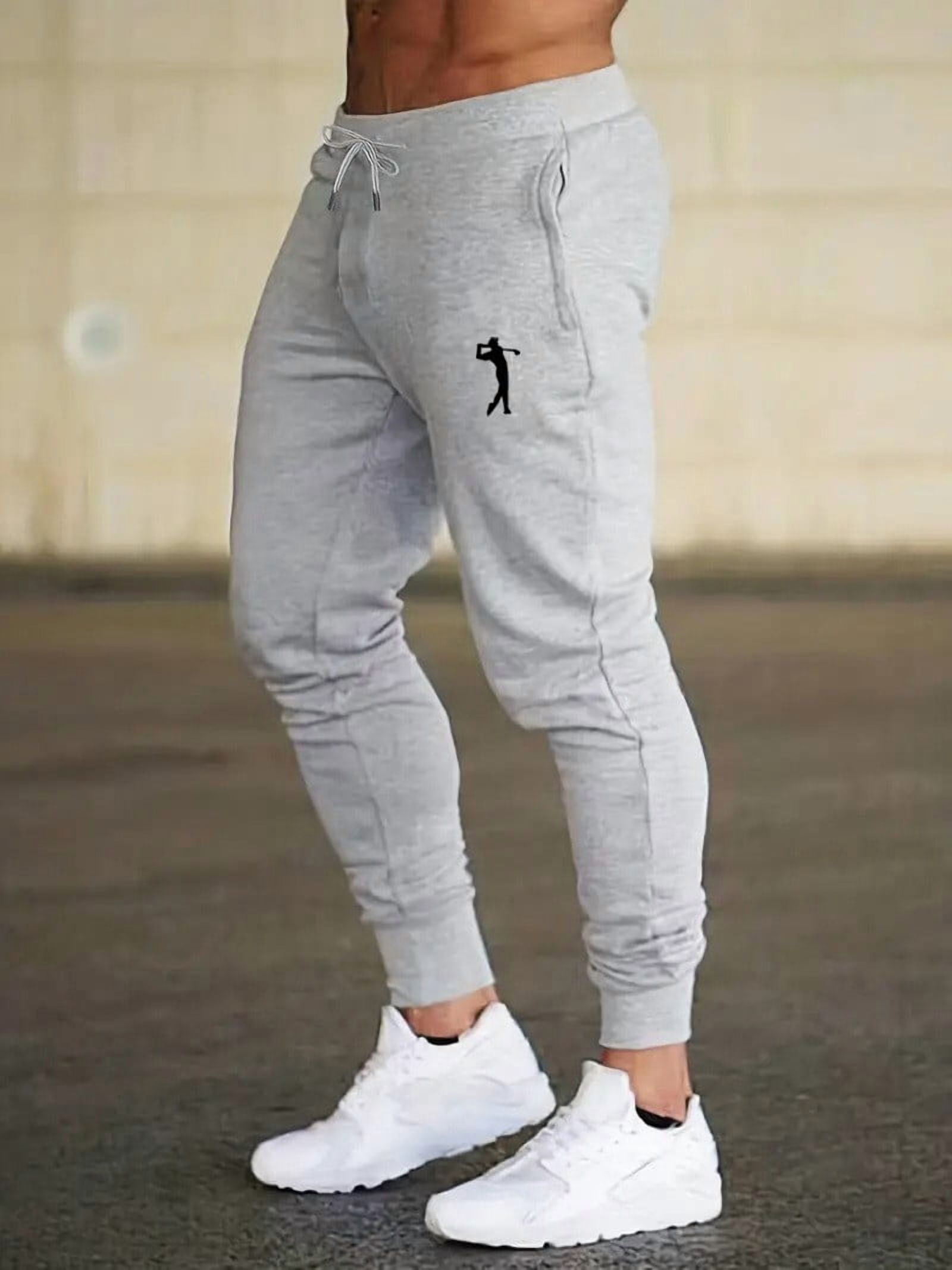Aueoeo Mens Pants Mens Dress Pants Men's Ankle Binding Sweatpants ...
