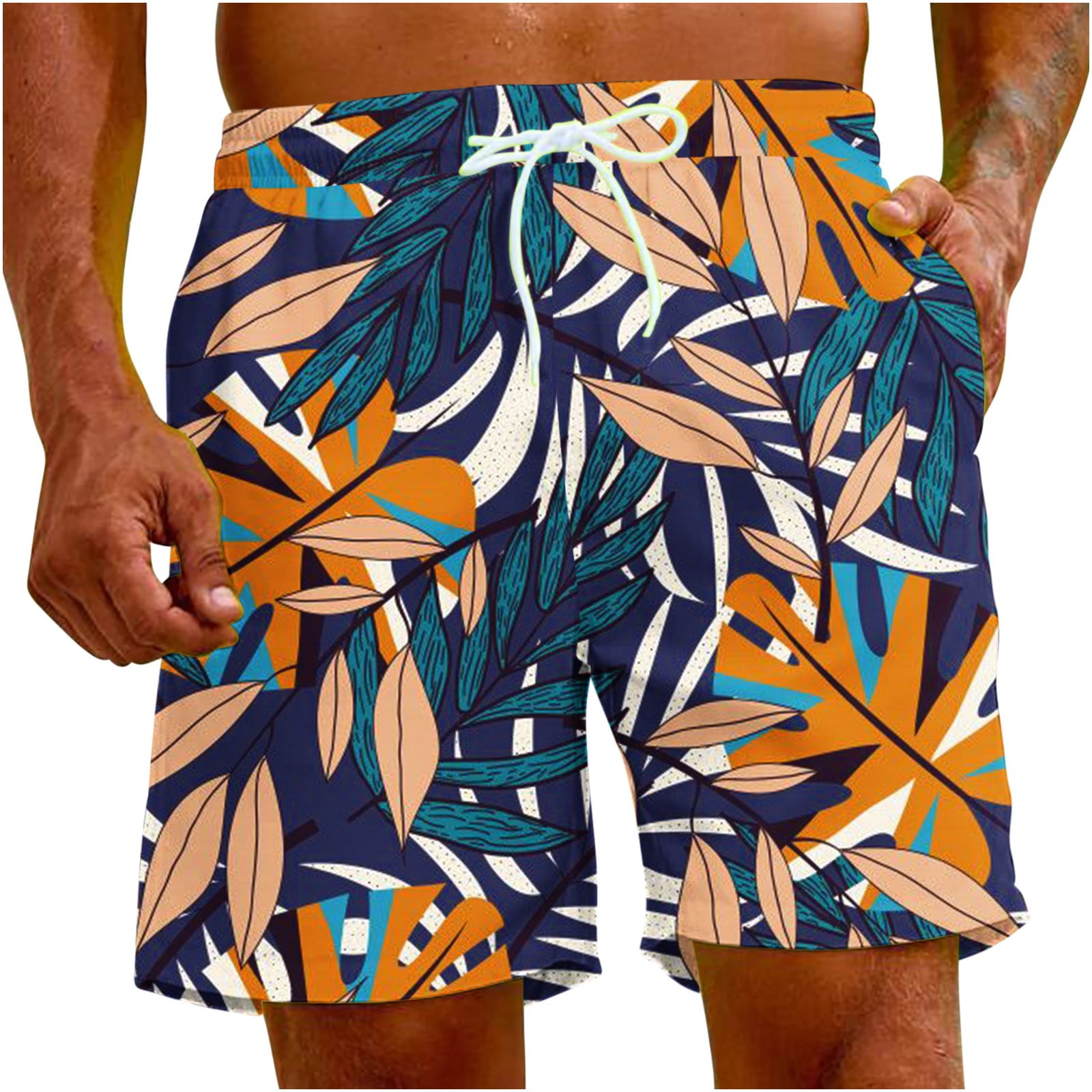 Aueoeo Mens Running Shorts Mens Summer Swim Trunks Quick Dry Surf