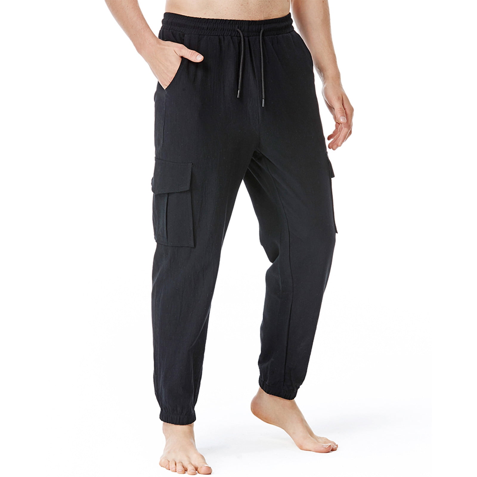 Aueoeo Mens Sweatpants, Mens Active Athletic Workout Jogger Sweatpants ...