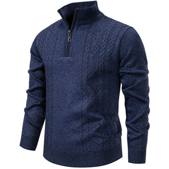 Aueoeo Quarter Zip Pullover For Men Soft Comfy Pullover Long Sleeve ...