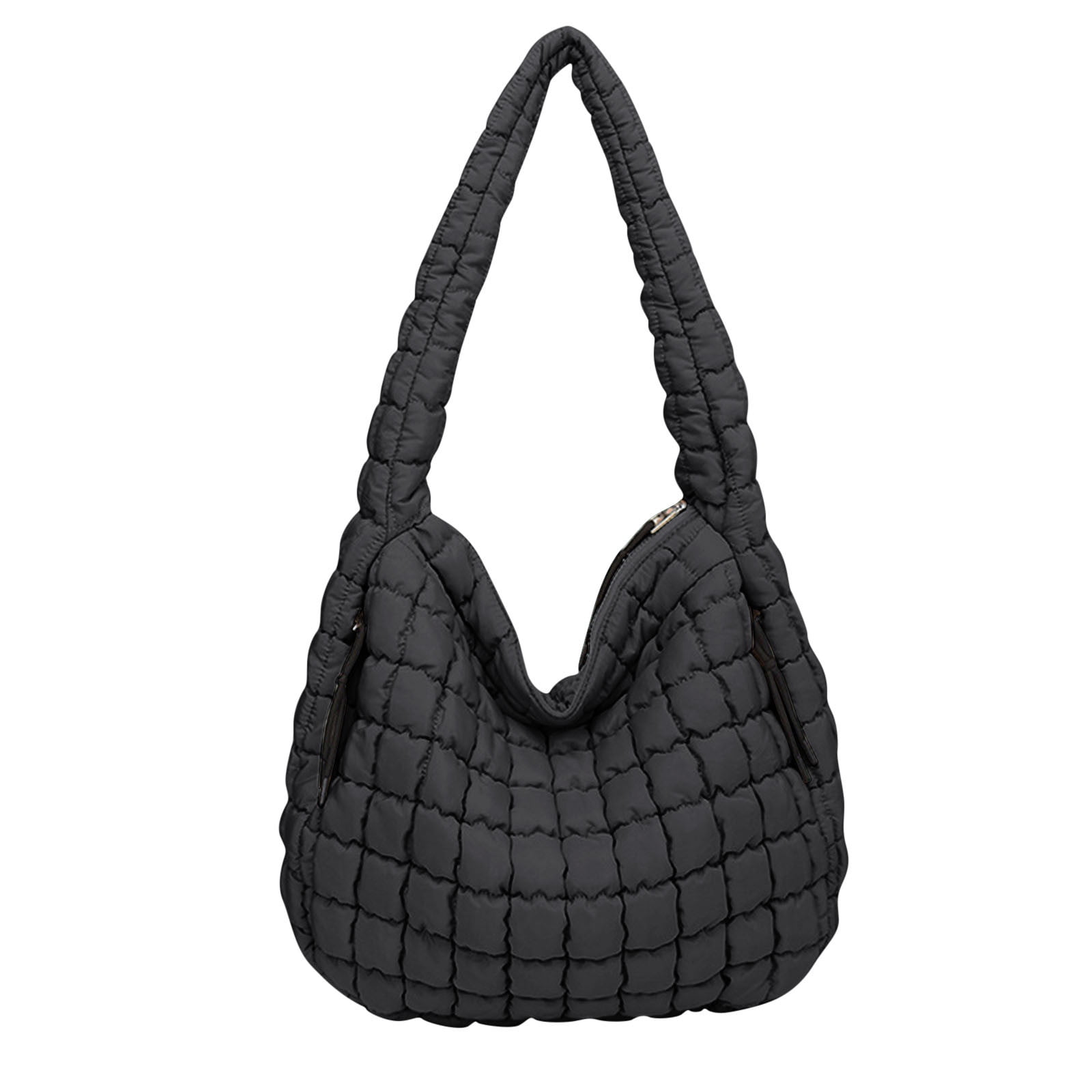 Aueoeo Quilted Tote Bag Large Quilted Carryall Shoulder Bag Lightweight Quilted Padding Pleated ...