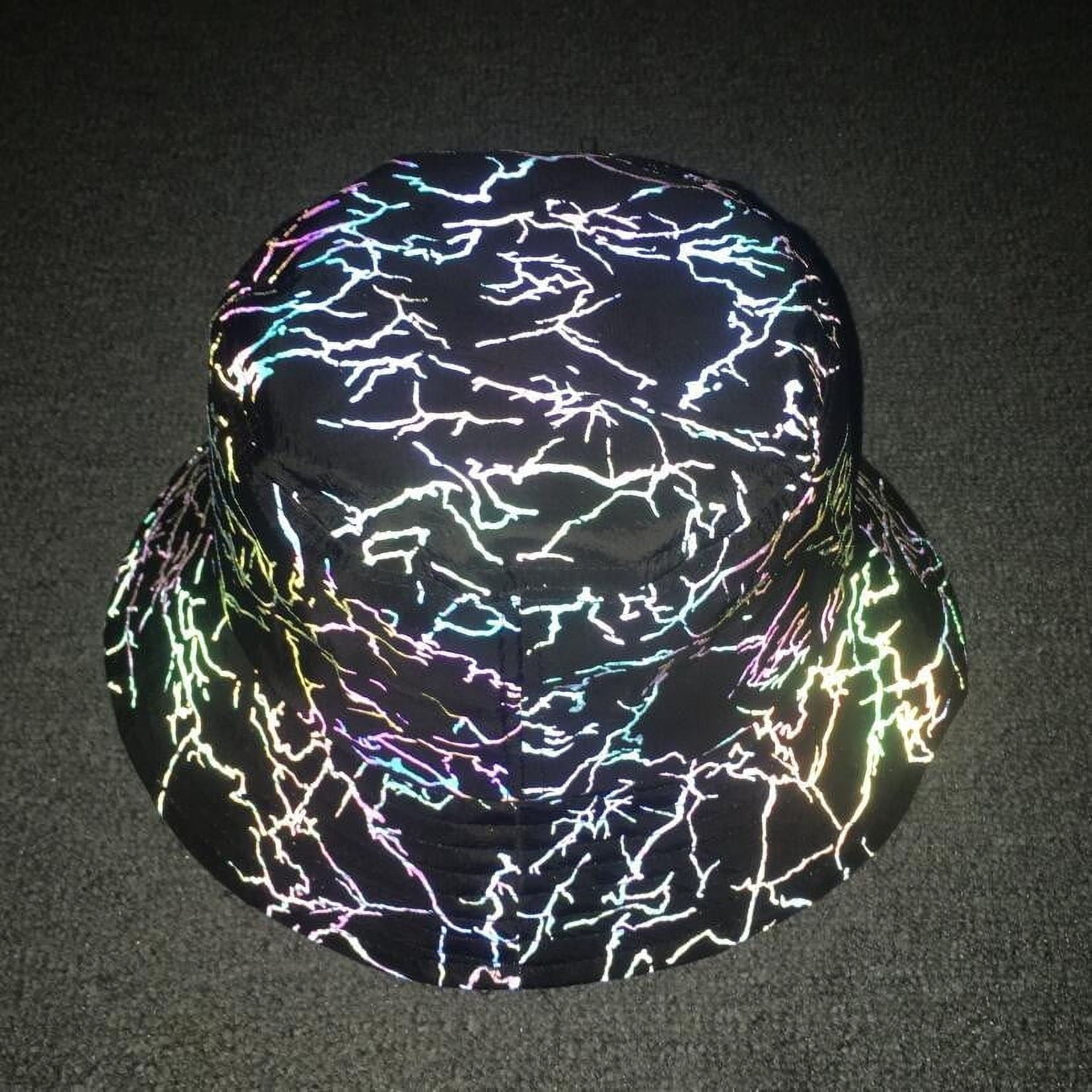 Aueoeo Reflective Bucket Hat for Men Night Fluorescent Fisherman Cap ...