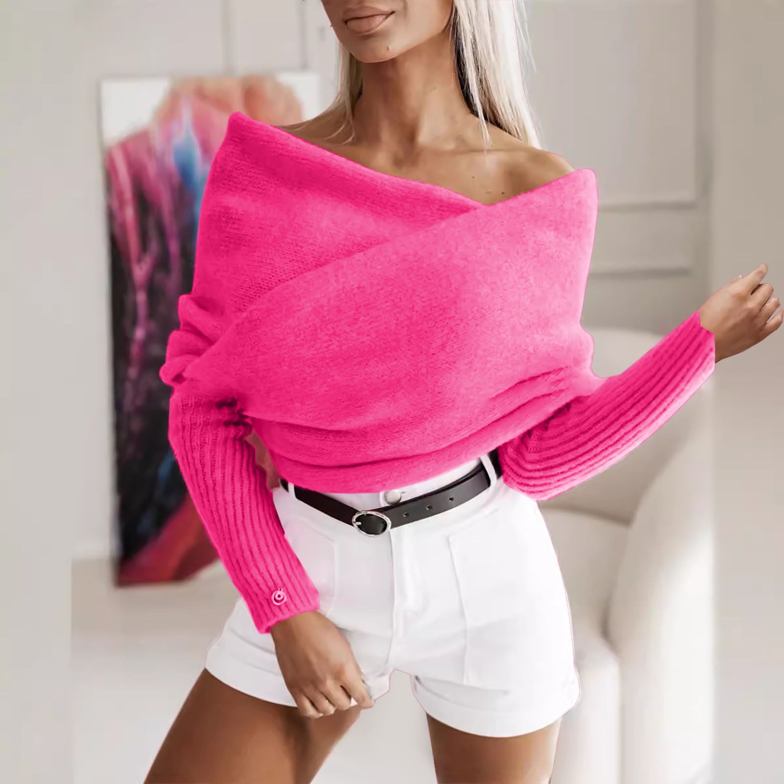 Aueoeo Scarf With Sleeves For Women, Knitted Cable Wrap Sweaters ...