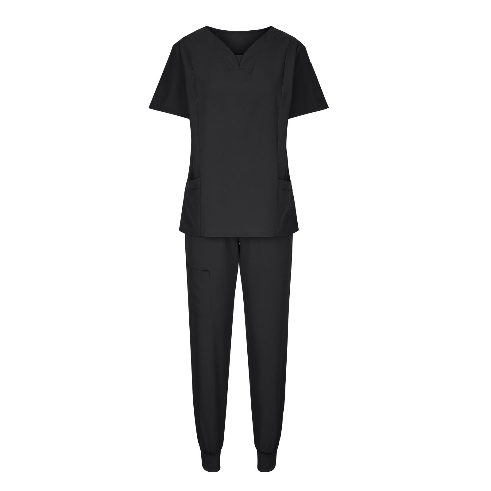 Aueoeo Scrubs Set for Women,Women's Nursing Uniform Pocket Hand Wash ...