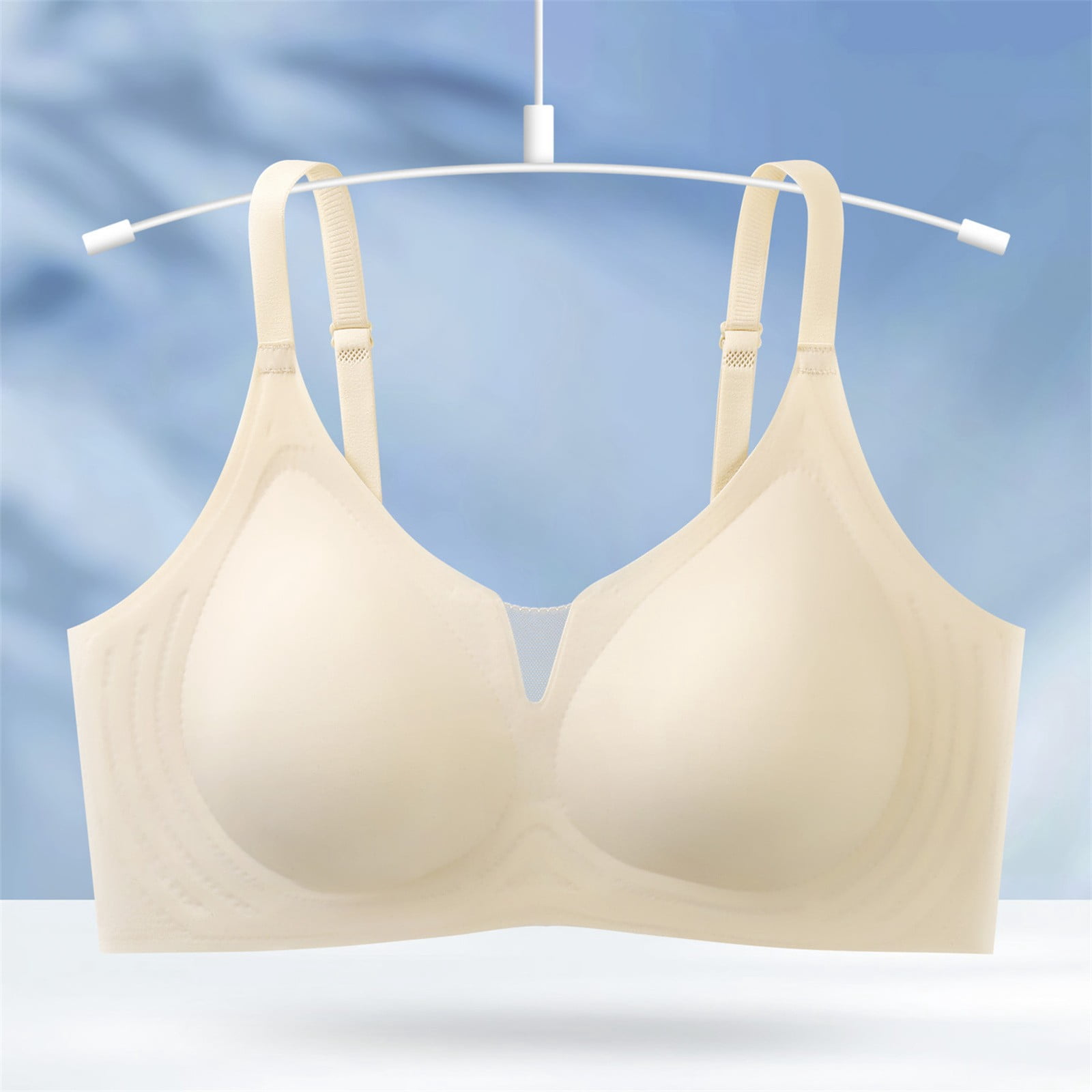 Aueoeo Seamless Bras for Womens Wireless Push Up Bra No Underwire ...