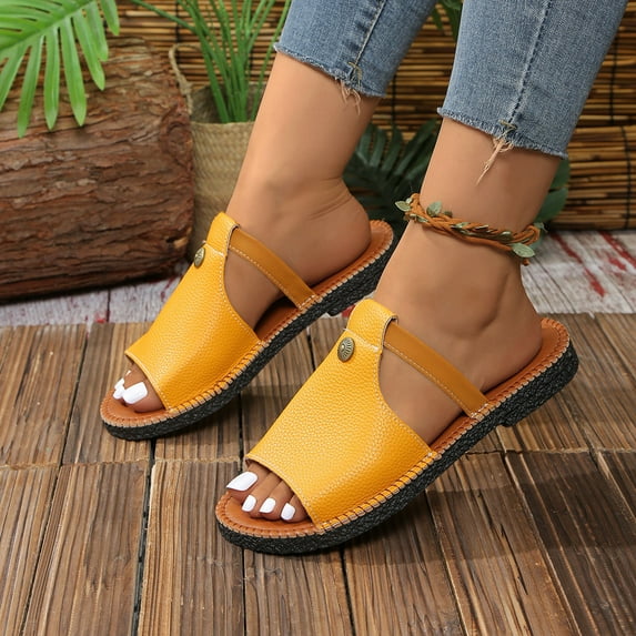 Aueoeo Shoes Fall Shoes Fashion Casual And Summer Beach All-Match Round ...