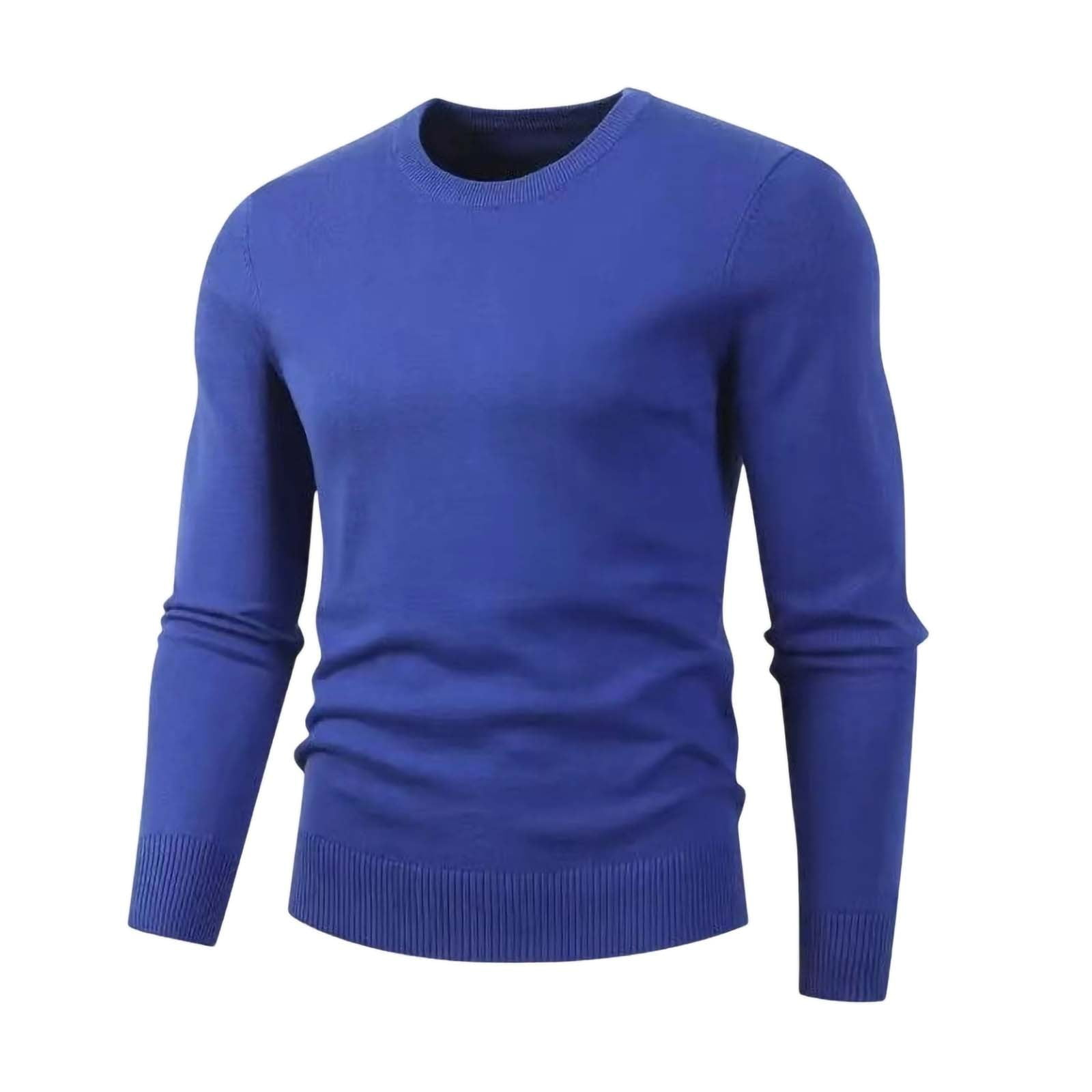 Aueoeo Slim Fitted Sweater For Mens Crewneck Cable Knit Sweater ...