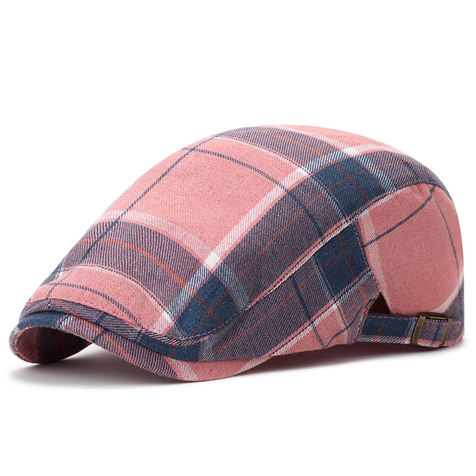 Aueoeo Spring for Men Outdoor Hat, Beret Flat Newsboy Hats Plaid ...