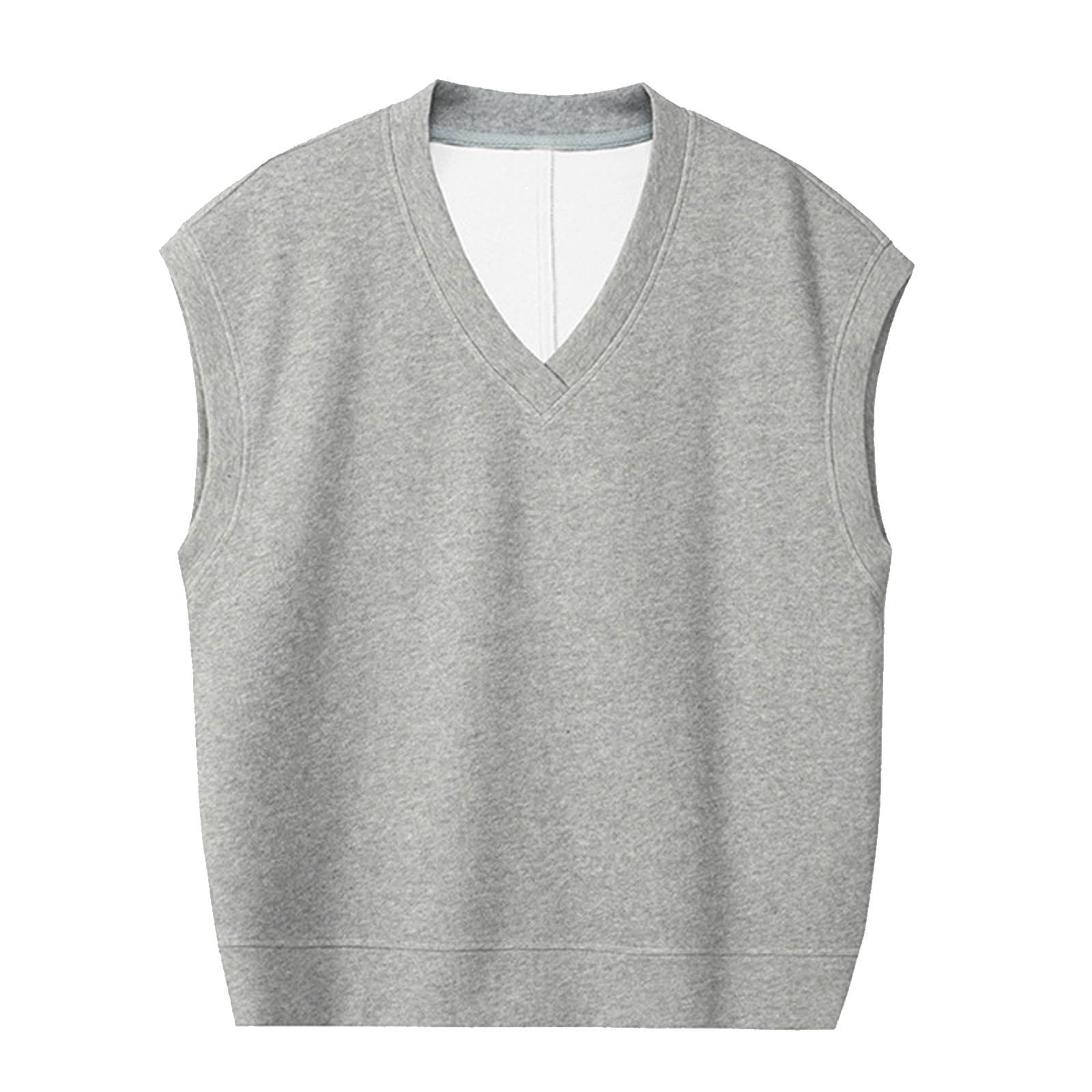 Aueoeo Tank Tops Men Cotton V Neck Sleeveless Soft Comfy Vests Stretch ...