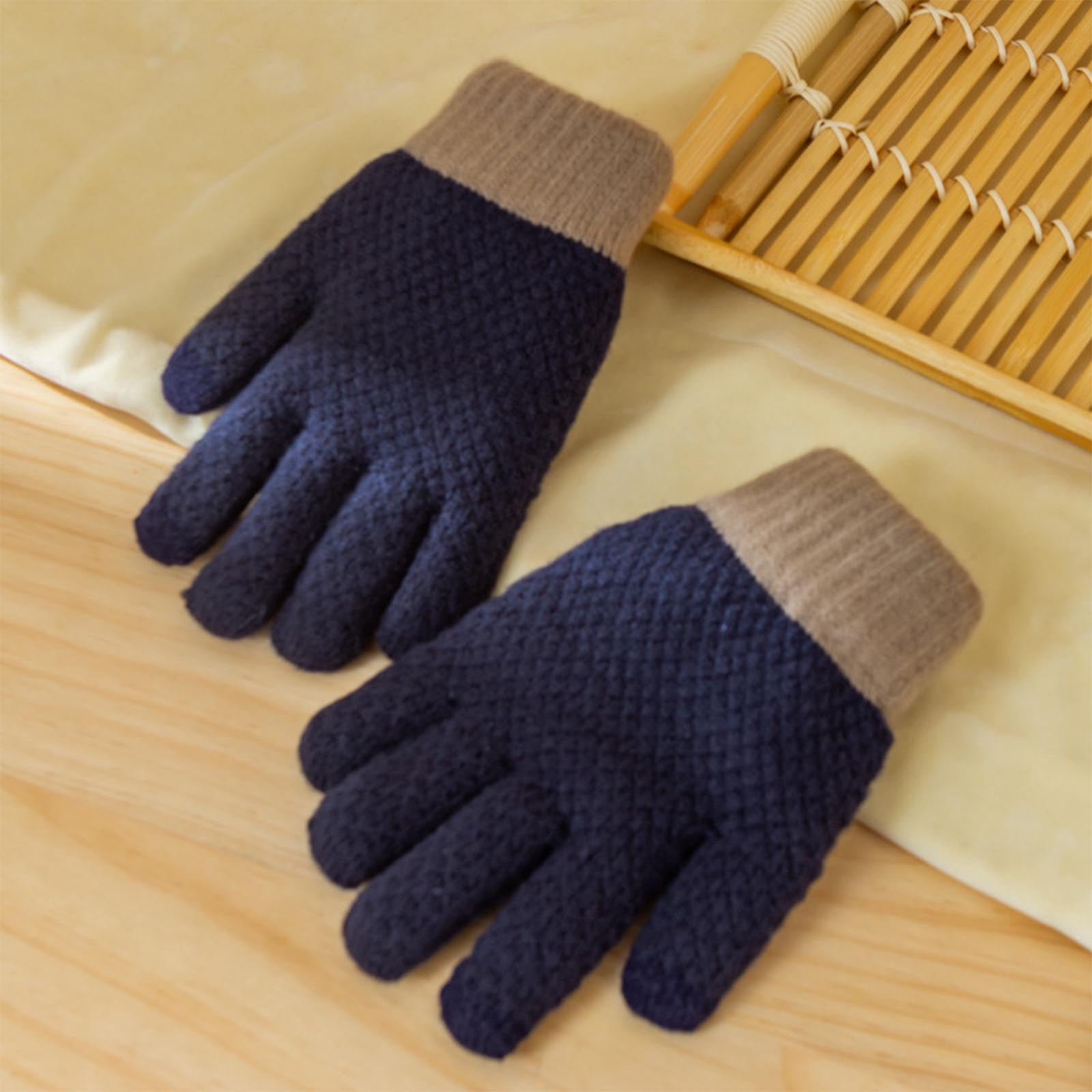 Aueoeo Thermal Gloves Men Driving Gloves Women Women Layer Snowflake ...