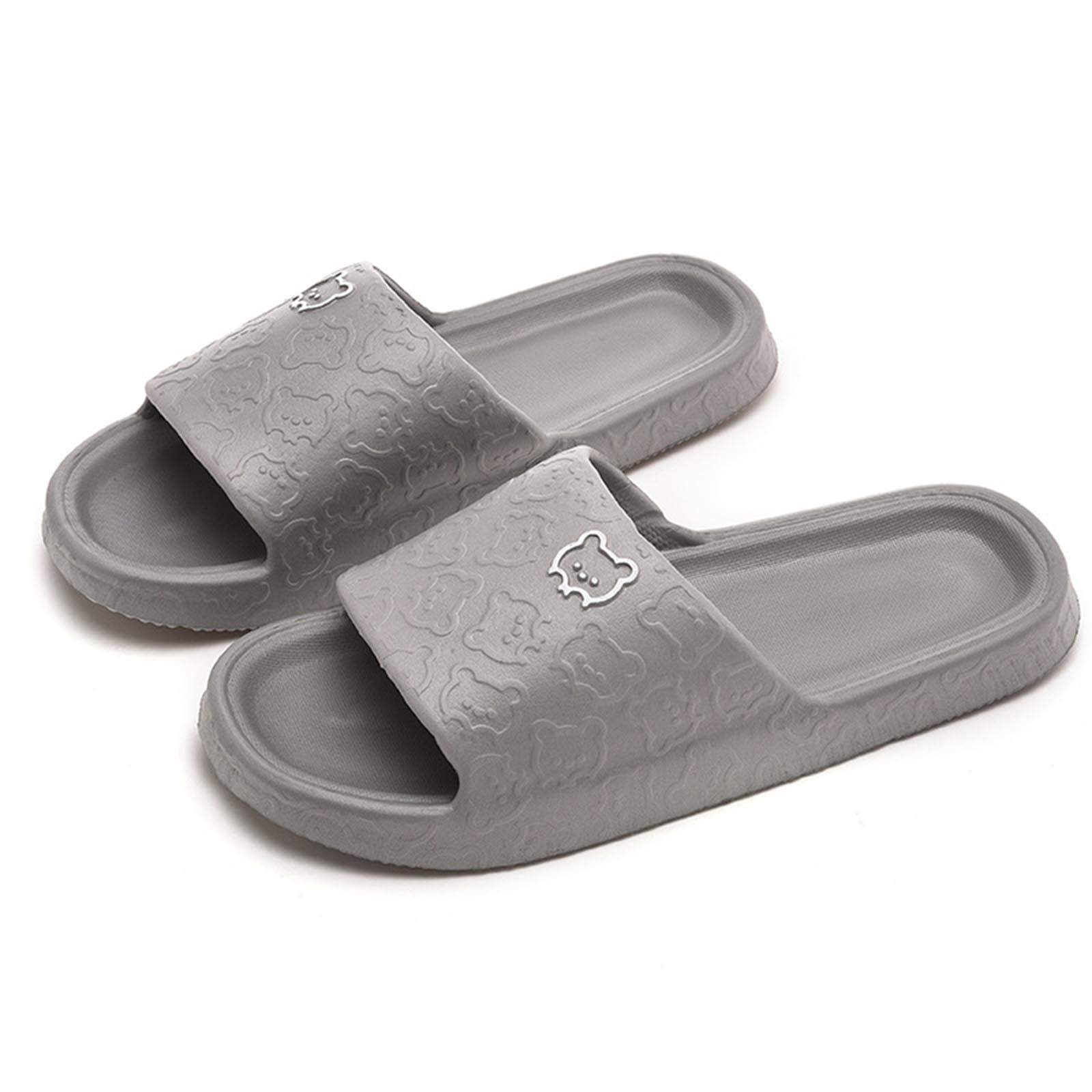 Aueoeo Unisex Massage Slides House Shoes Non-Slip Soft Slide Sandals ...