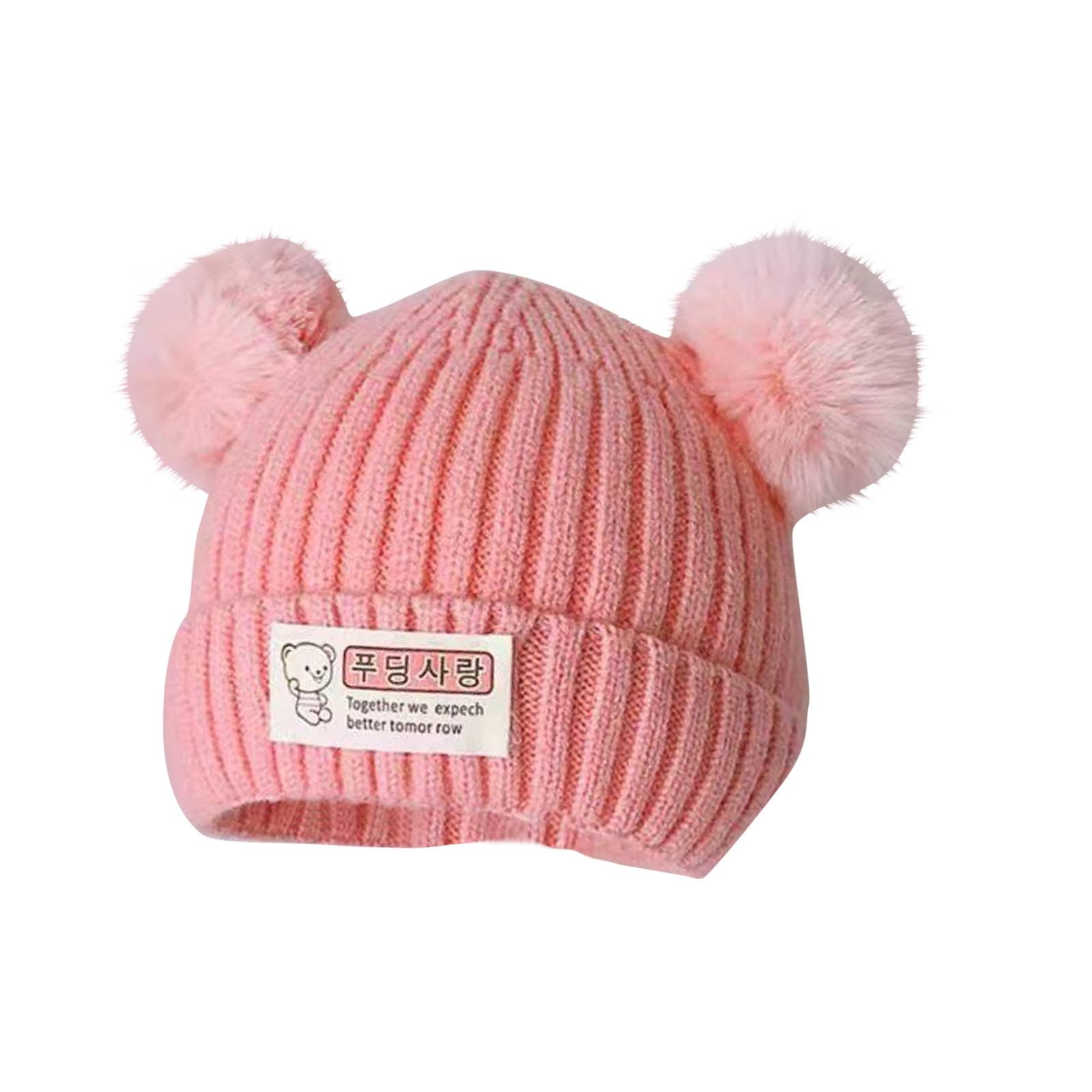 Aueoeo Vintage Hat Winter Knitted Hat For Boys And Large Hairball ...