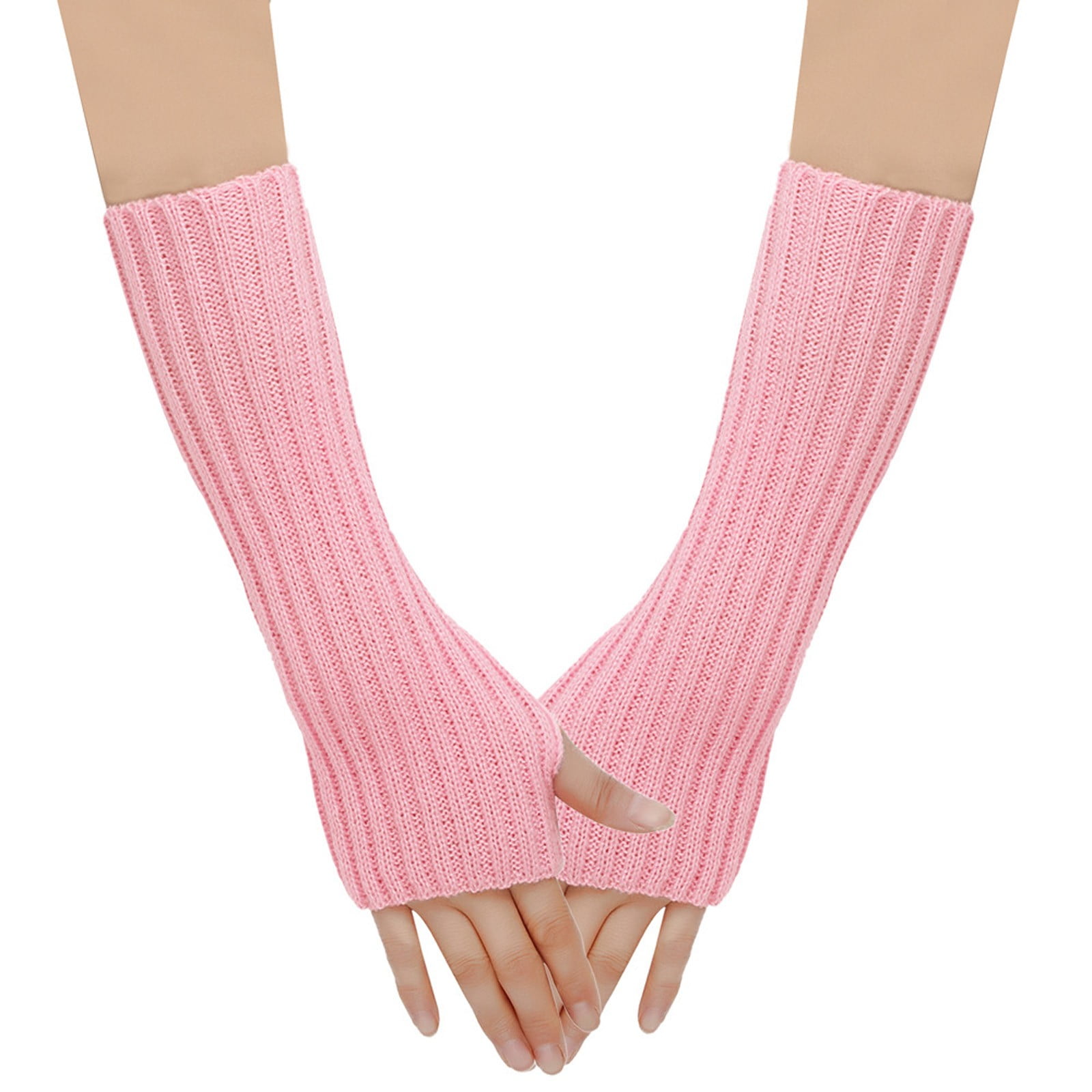 Aueoeo Warm Work Gloves Driving Gloves Men Women's Long Gloves, Knitted ...
