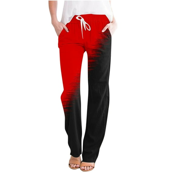 Aueoeo Wide Leg Pants For Womens Yoga Sweatpants Casual Comfy Long ...