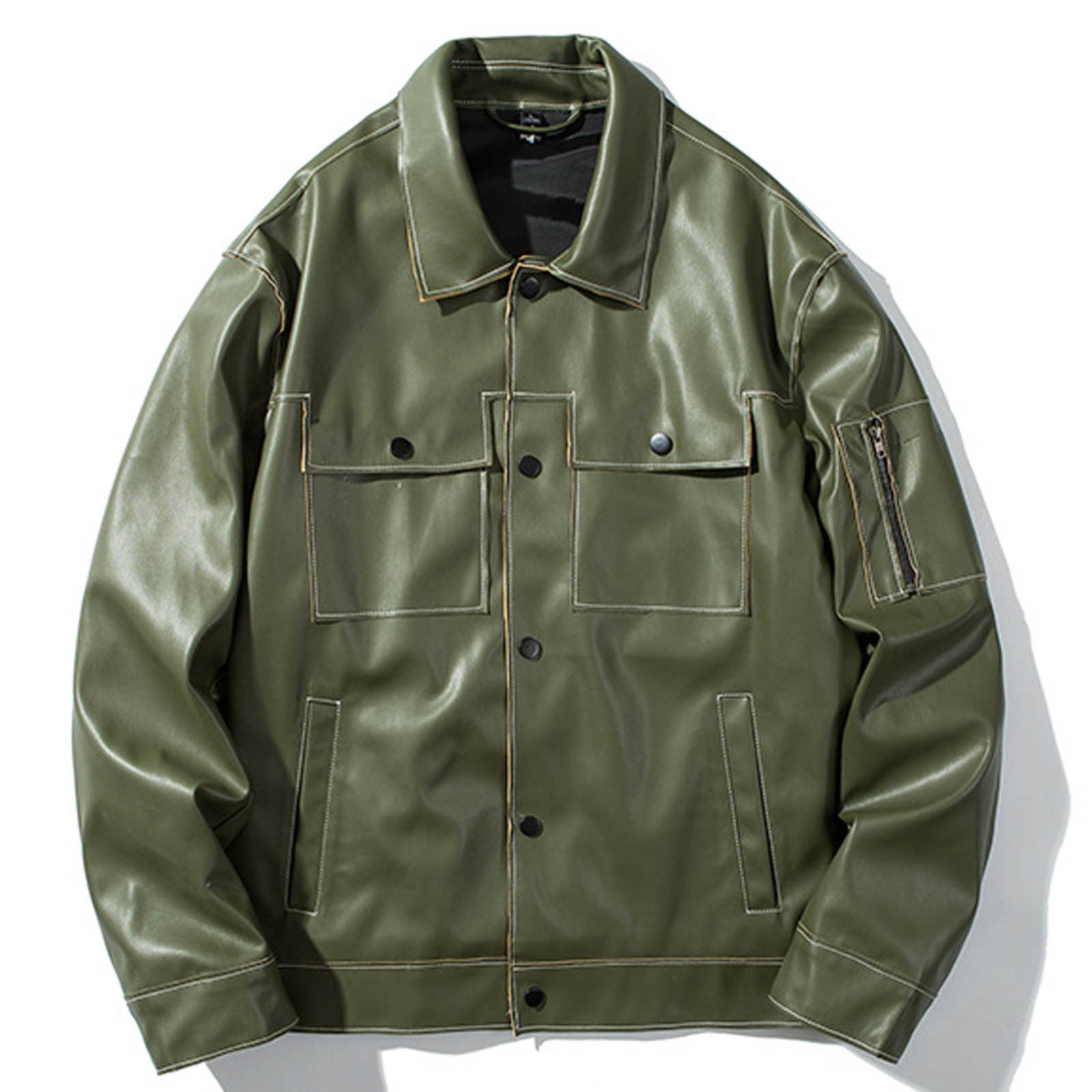 Aueoeo Wind Breakers Male Jackets, Mens Suit Jacket Men's Leather ...