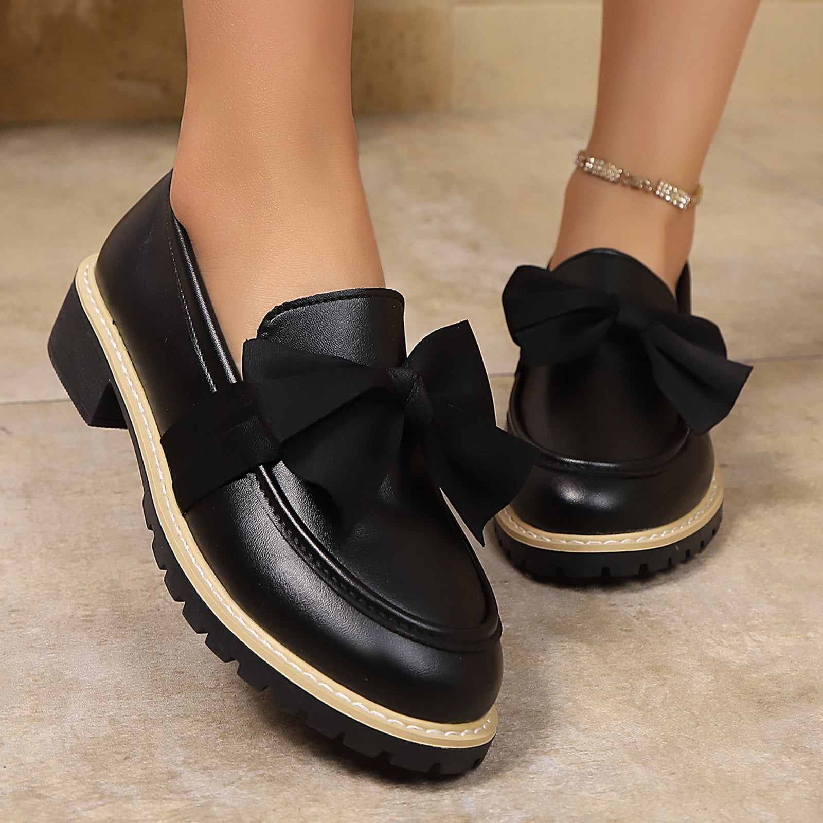 Aueoeo Women Business Loafer Casual Shoes Loafers Ladies Flats ...
