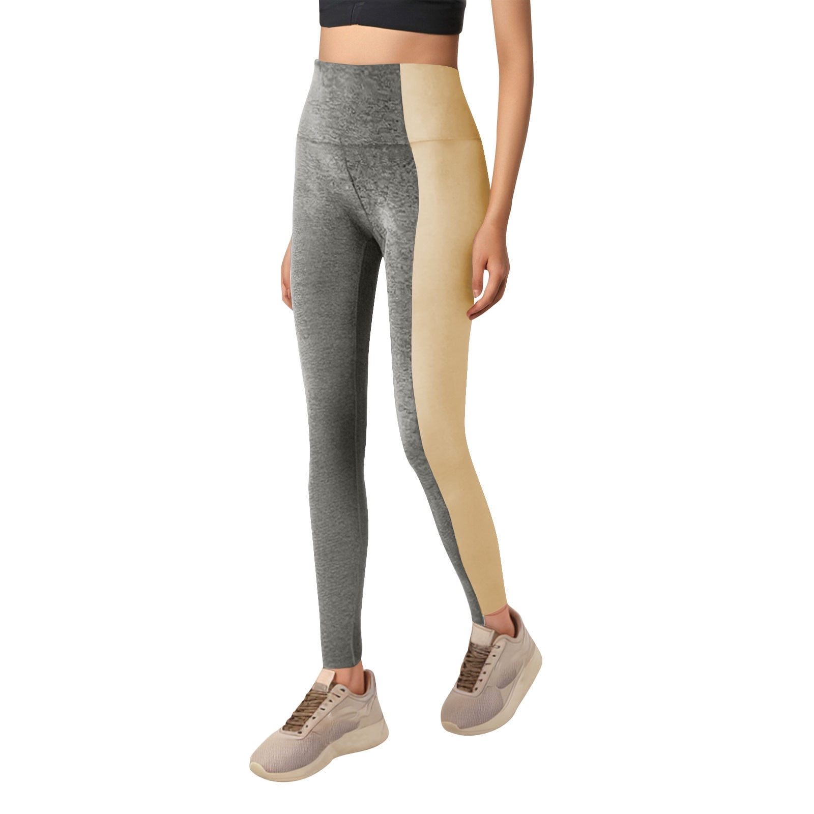 Aueoeo Women Color Contrast Yoga Pants High Waisted Soft Stretchy Pants ...