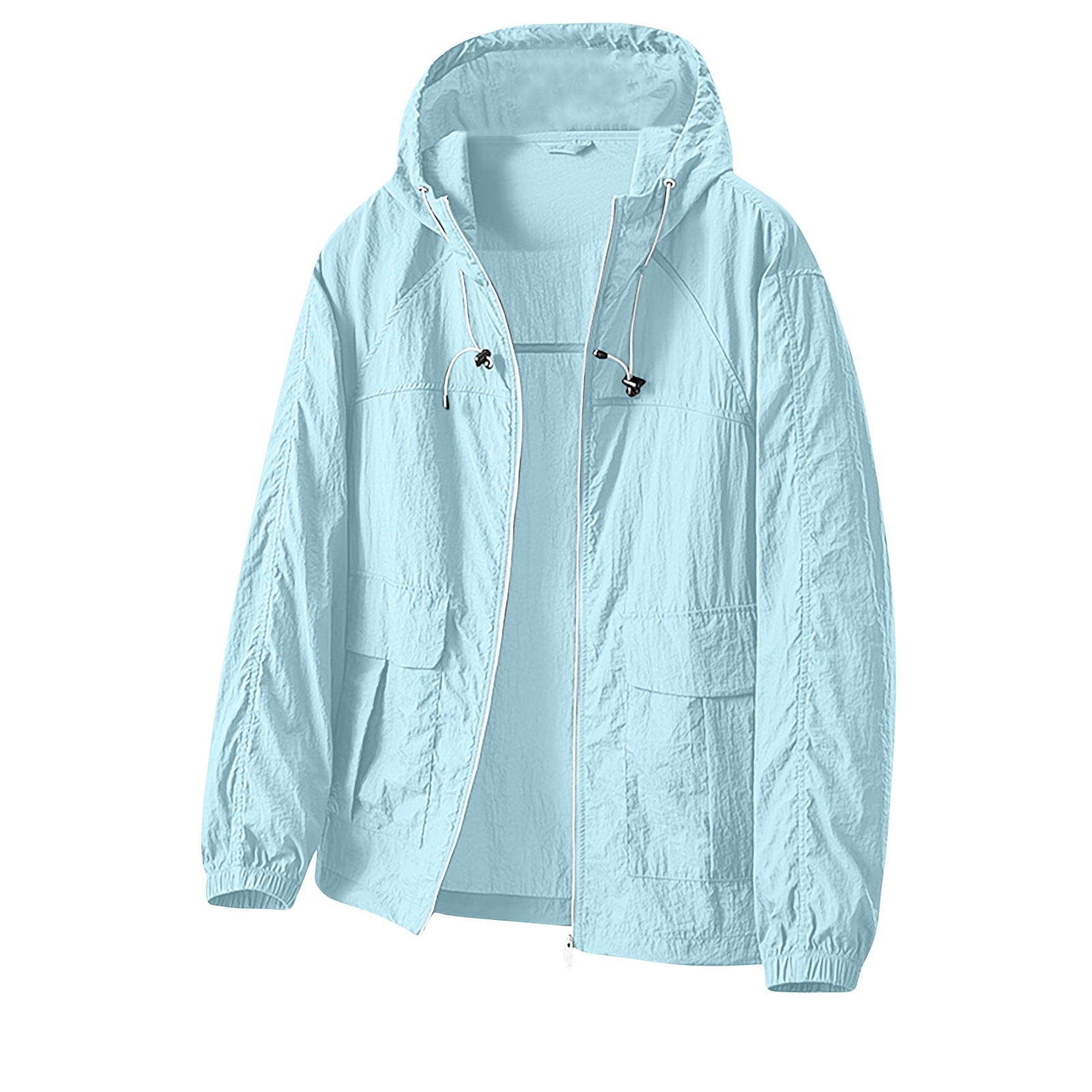 Aueoeo Women Long Sleeve Jackets Lightweight Waterproof Rain Jackets ...