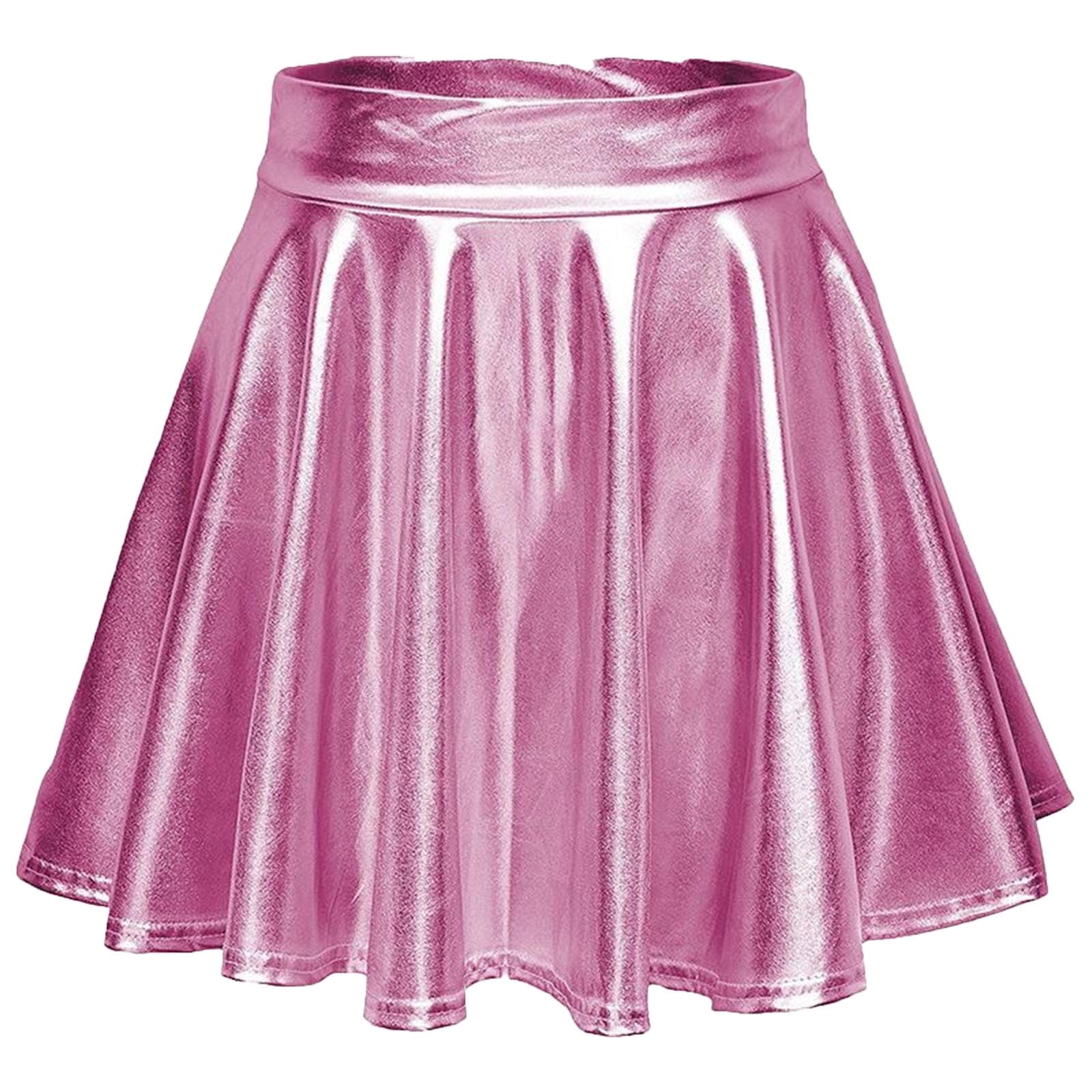 Aueoeo Women Pleated Skirt A-Line Short Mini Basic Skirt Trendy Fashion ...