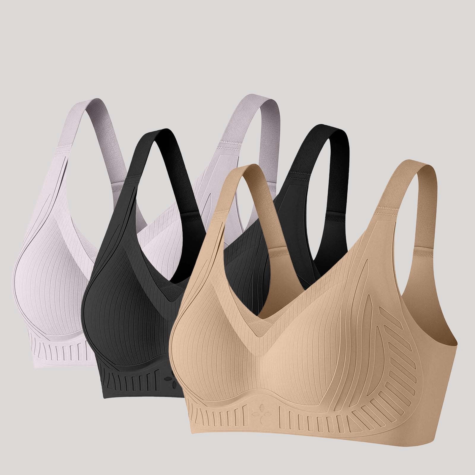 Aueoeo Women Wireless Bras Fashion No Underwire Supportive Mesh Bra ...