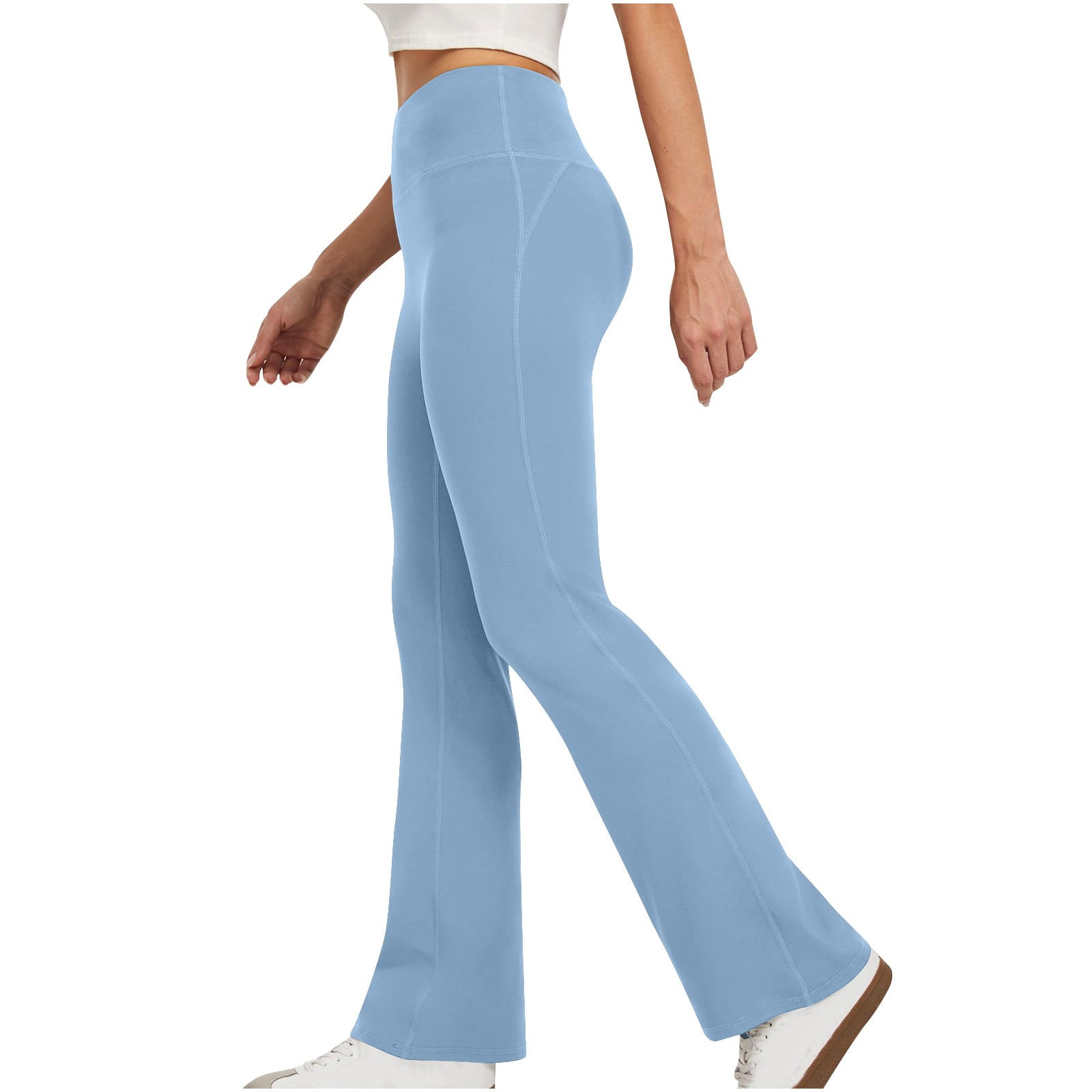 Aueoeo Women Workout Leggings Flared Pants Compression Runnings Yoga ...