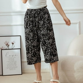 JWD Women's Wide Leg Pants, High Waist, Adjustable Tie Knot, Flowing ...