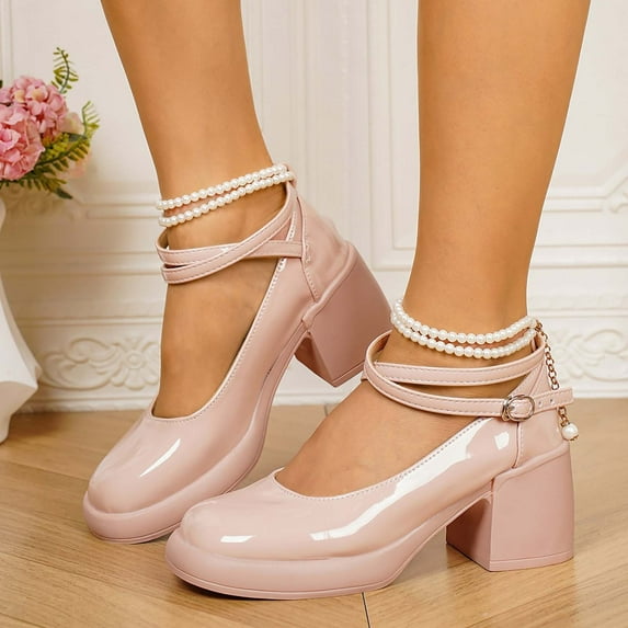 Aueoeo Women's Dress Shoes Round Toe Faux Leather Loafers Closed Toes ...