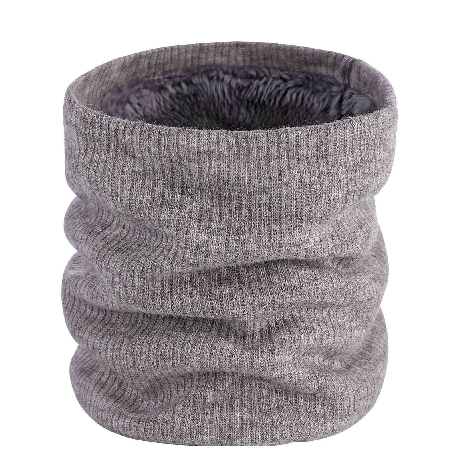 Aueoeo Women's Fashion Scarves Unisex Double-Layer Warm Neck Cover And ...