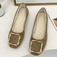 Aueoeo Women's Flat Shoes Round Toe Dressy Casual Office Shoes Work ...
