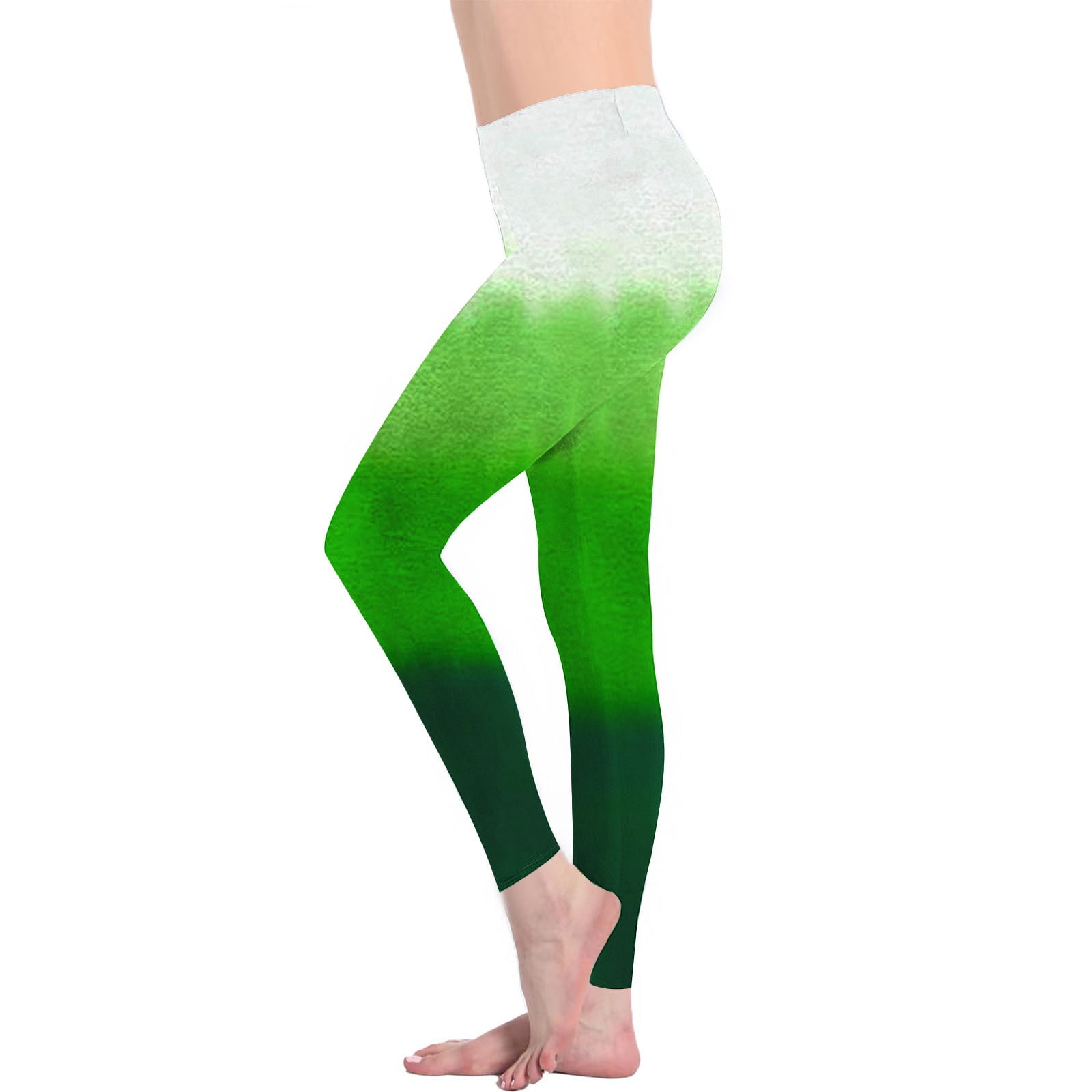 Aueoeo Women's Gradient Color Printed Pants Casual Lifting Yoga Pants ...
