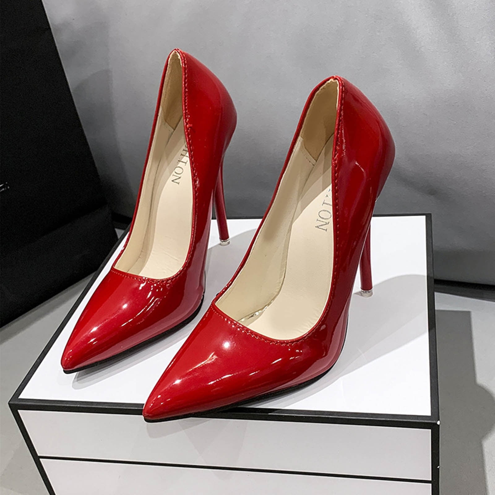 Aueoeo Women's High Heels Pumps Elegant Stilettos Wedding Party Heel ...