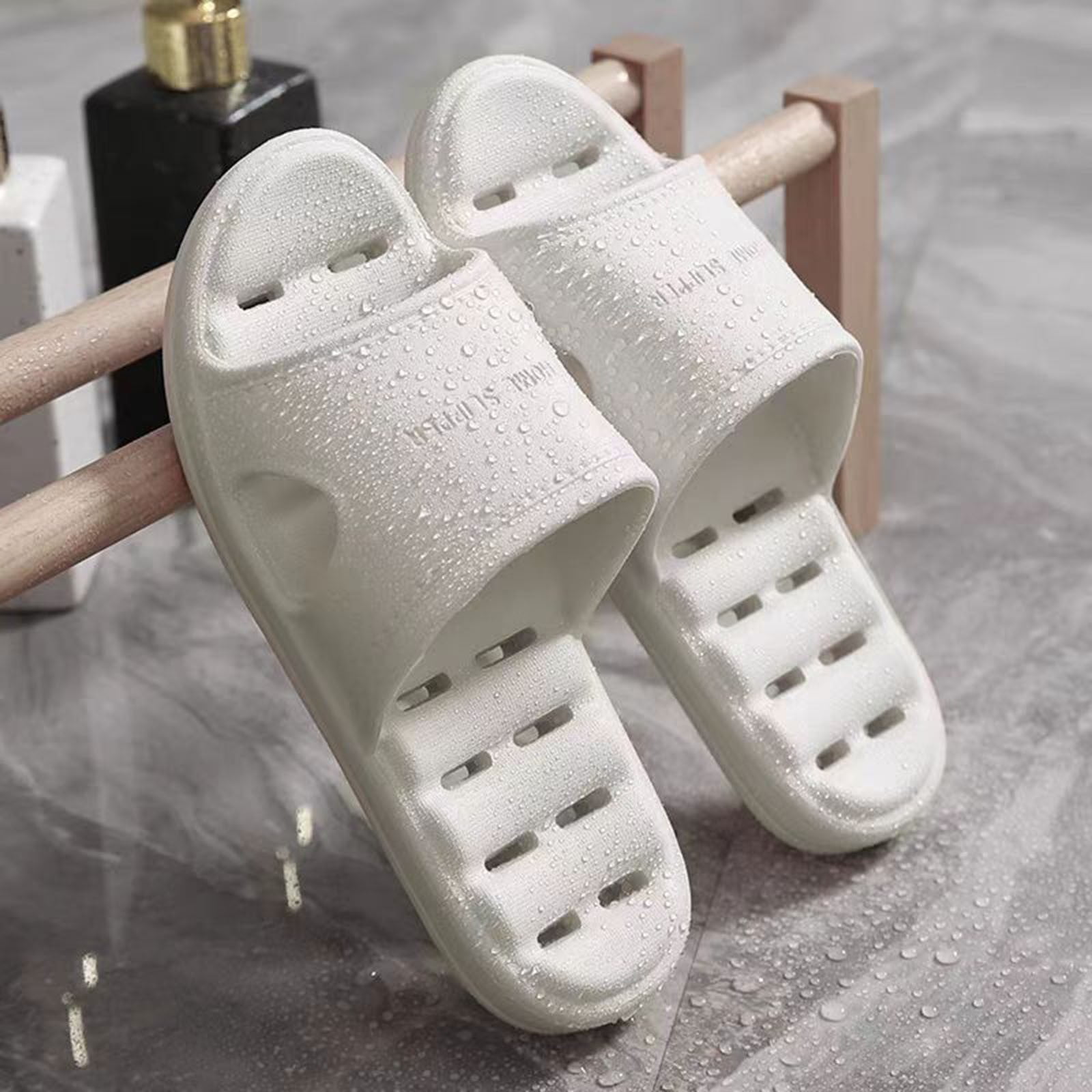 Aueoeo Women's Shower Slipper Bathroom House & Pool Shoes Fashion In ...