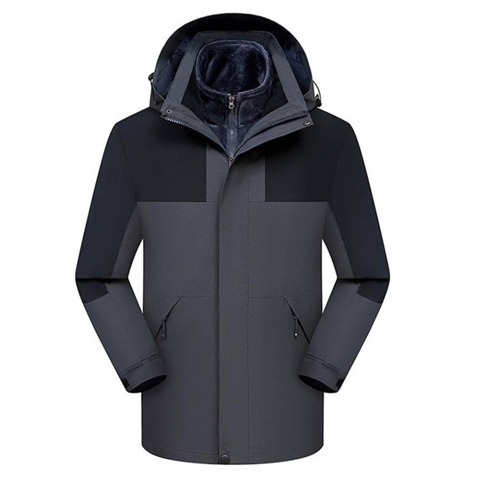 Aueoeo Women's Waterproof Ski Jacket Warm Zipper Coat Fashion High ...