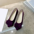 Aueoeo Womens Pointed Toe Flats Cute Bow-Knot Comfortable Loafers ...