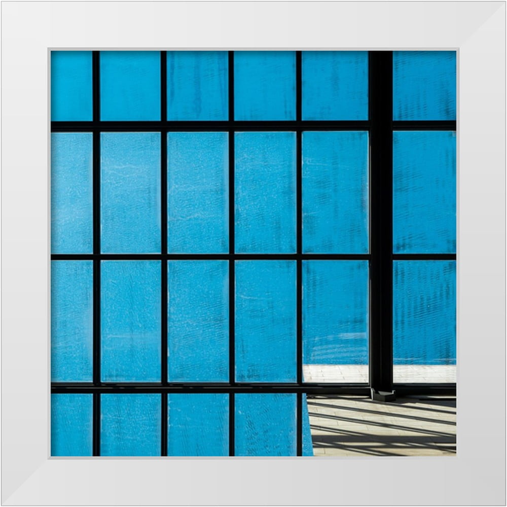 Auerbach, Markus 20x20 White Modern Wood Framed Museum Art Print Titled - blue abstract ...