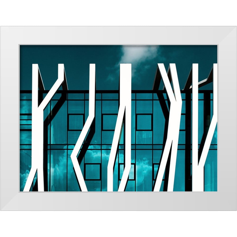 Auerbach, Markus 32x25 White Modern Wood Framed Museum Art Print Titled - abstract facade ...